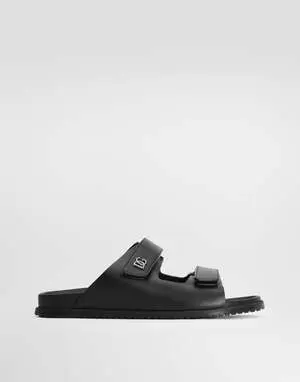 Dolce & Gabbana Raffia Slides - Black