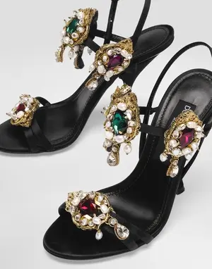 Dolce & Gabbana Embellished Satin Sandals