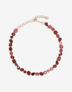 Dolce & Gabbana 18 Carat Red Gold And Tourmaline Necklace - Rot