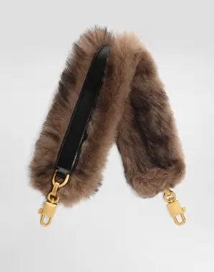 Dolce & Gabbana Shearling And Palmellato Calfskin Bag Shoulder Strap Collection - Multicolor