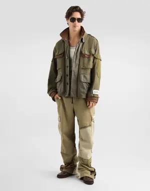 Dolce & Gabbana Cotton And Lambskin Jacket Coats And Jackets