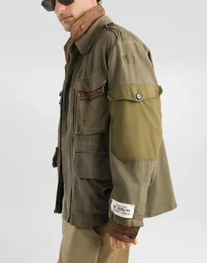 Dolce & Gabbana Cotton And Lambskin Jacket Coats And Jackets