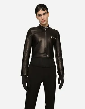 Dolce & Gabbana Nappa Leather Biker Jacket Coats And Jackets Leather