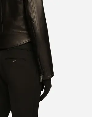 Dolce & Gabbana Nappa Leather Biker Jacket Coats And Jackets Leather