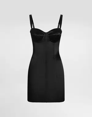 Dolce & Gabbana Stretch Satin Dress Dresses - Black