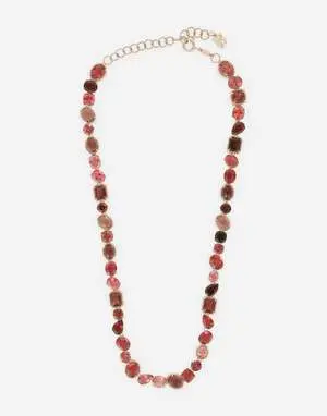 Dolce & Gabbana 18 Karat Red Gold And Multi-stone Tourmaline Necklace - Rot