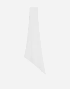 Dolce & Gabbana Shaped Silk Georgette Scarf Scarves And Silks Silk - White