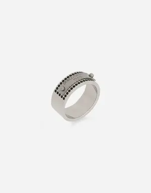 Dolce & Gabbana Rhinestone-detailed Tag Ring Bijoux Metal