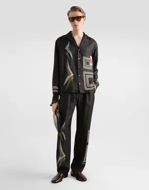 Dolce & Gabbana Geometric-print Twill Shirt Shirts