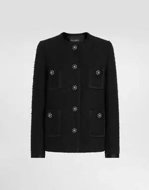 Dolce & Gabbana Rachel Basketweave Jacket Blazers - Black