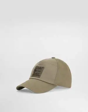 Dolce & Gabbana Cotton Gabardine Baseball Cap Hats And Gloves - Green