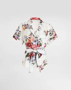 Dolce & Gabbana Flower Bouquet-print Twill Vanity Shirt Shirts And Tops - Multicolor