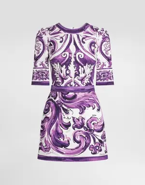 Dolce & Gabbana Majolica-print Short Dress Dresses - Multicolor