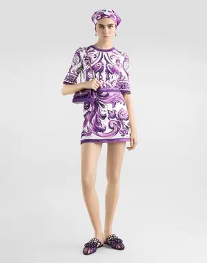 Dolce & Gabbana Majolica Print Short Dress