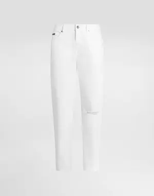 Dolce & Gabbana Grey Wash Stretch Denim Jeans - Multicolor