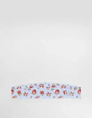 Dolce & Gabbana Small Rose-print Poplin Bandana Accessories - Multicolor