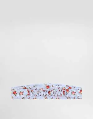 Dolce & Gabbana Small Rose-print Poplin Bandana Accessories - Multicolor