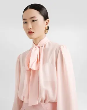 Dolce & Gabbana Silk Georgette Top Shirts And Tops