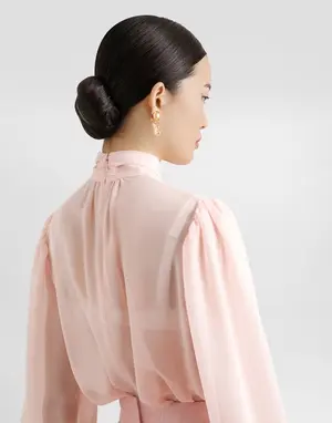 Dolce & Gabbana Silk Georgette Top Shirts And Tops