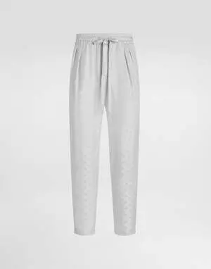 Dolce & Gabbana Dg Logo Jacquard Jogging Trousers Pants And Shorts Gray - Grey