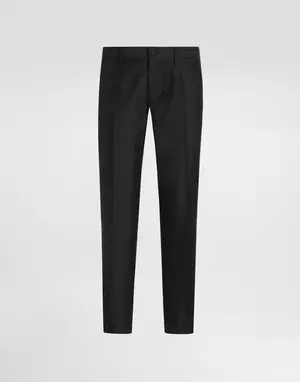 Dolce & Gabbana Micro Pattern Jacquard Trousers - Black
