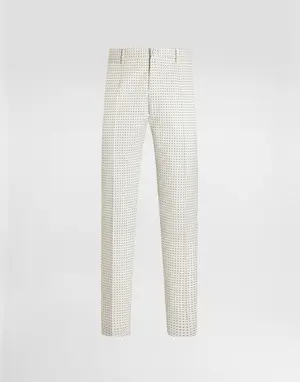 Dolce & Gabbana Micro Pattern Jacquard Trousers - Multicolor