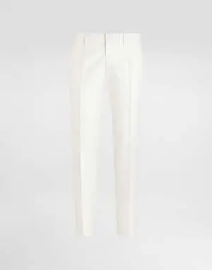 Dolce & Gabbana Micro Pattern Jacquard Trousers Pants And Shorts - White