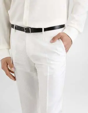 Dolce & Gabbana Micro Pattern Jacquard Trousers Pants And Shorts - White