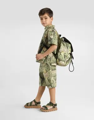 Dolce & Gabbana Figs-print Canvas Backpack Accessories