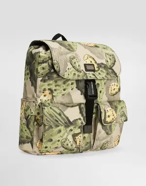 Dolce & Gabbana Figs-print Canvas Backpack Accessories