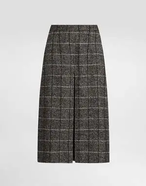 Dolce & Gabbana Wool Blend Check Skirt Skirts - Multicolor