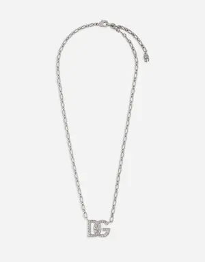 Dolce & Gabbana Chain Necklace With Dg Logo Bijoux Metal - Silver