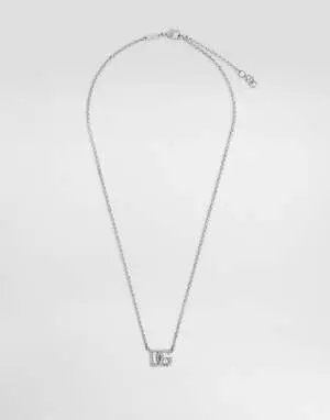 Dolce & Gabbana Dg Logo Chain Necklace - Silver