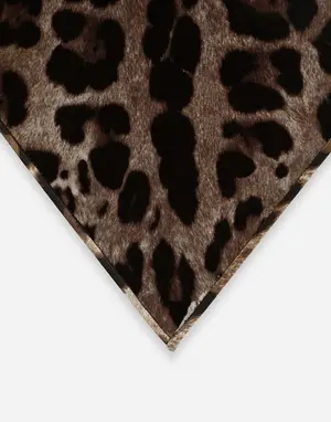 Dolce & Gabbana Leopard- Coated Satin Triangle Veil