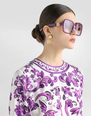 Dolce & Gabbana Majolica-print Charmeuse Dress Dresses