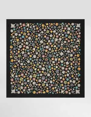 Dolce & Gabbana 90x90 Silk Twill Scarf Scarves And Silks - Multicolor