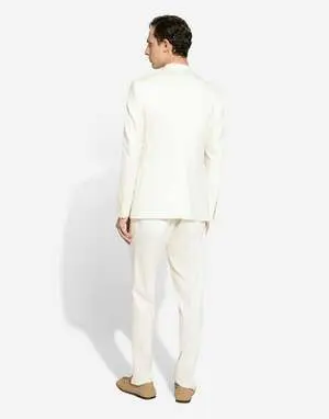 Dolce & Gabbana Tailored Wool Flannel Trousers - Beige