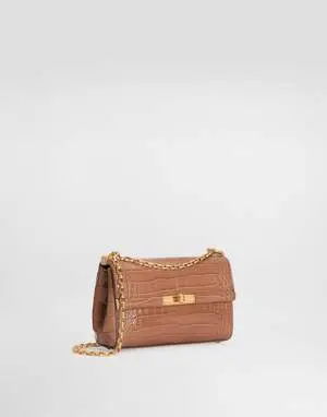 Dolce & Gabbana Marlene City Mini Shoulder Bag In Polished Alligator Collection