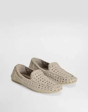 Dolce & Gabbana Hand-woven Driver Shoes - Beige