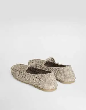 Dolce & Gabbana Hand-woven Driver Shoes - Beige