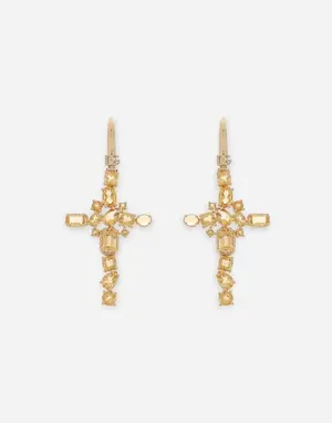 Dolce & Gabbana Rainbow Monochrome Earrings 18-carat Yellow And Citrine Quartz Earrings - Gold