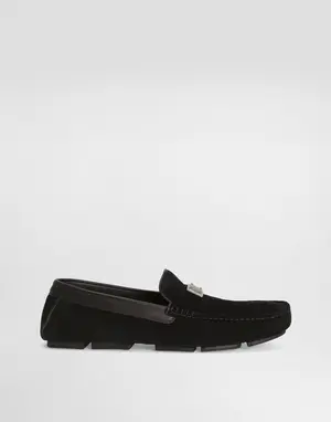 Dolce & Gabbana Split Calfskin Slipper Driver Shoes - Black