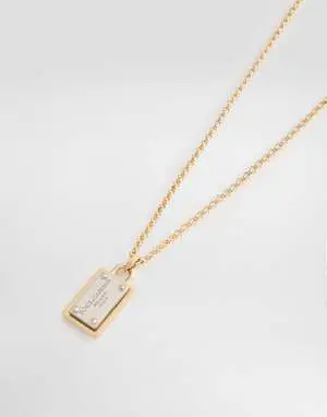 Dolce & Gabbana Teardrop Pendant Necklace With Dg Logo - Gold