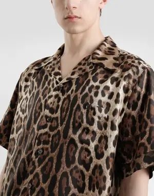 Dolce & Gabbana Silk Shirt With Leopard Shirts Animal