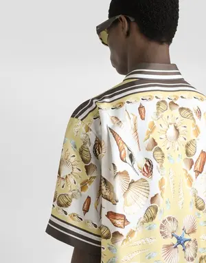 Dolce & Gabbana Printed Hawaii Silk Twill Shirt Shirts - Multicolor