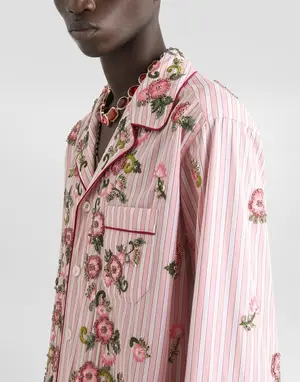 Dolce & Gabbana Cotton And Silk Vanity Shirt With Embroidery Shirts Multi-colored - Multicolor
