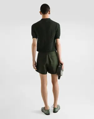 Dolce & Gabbana Short-sleeved Cotton Openwork Polo-shirt Sweaters And Cardigans - Green