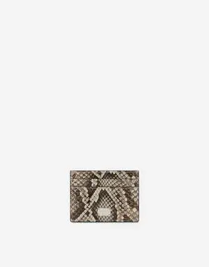 Dolce & Gabbana Python Skin Card Holder Wallets And Small Leather Goods