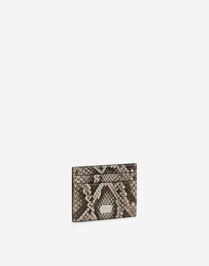 Dolce & Gabbana Python Skin Card Holder Wallets And Small Leather Goods