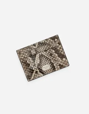 Dolce & Gabbana Python Skin Card Holder Wallets And Small Leather Goods